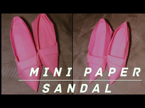 How to make Mini Paper Sandal | Paper Craft - YouTube