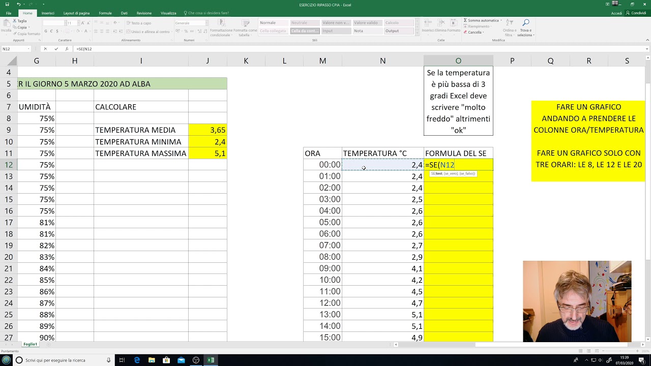 SOLUZIONE ESERCIZIO EXCEL MEDIA ALBA/BRA PROF. D'ANDREA - YouTube