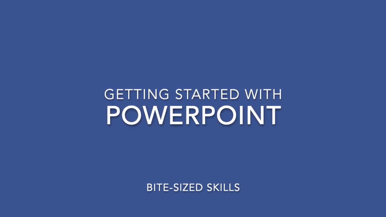 Bitesize PowerPoint – Getting started - YouTube
