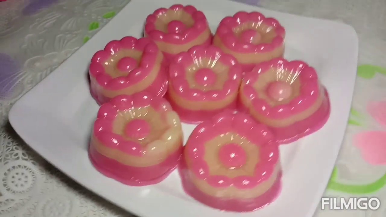 Resep Membuat " Kue Lapis Bunga Sakura " Enak Banget Auto Gampang ...