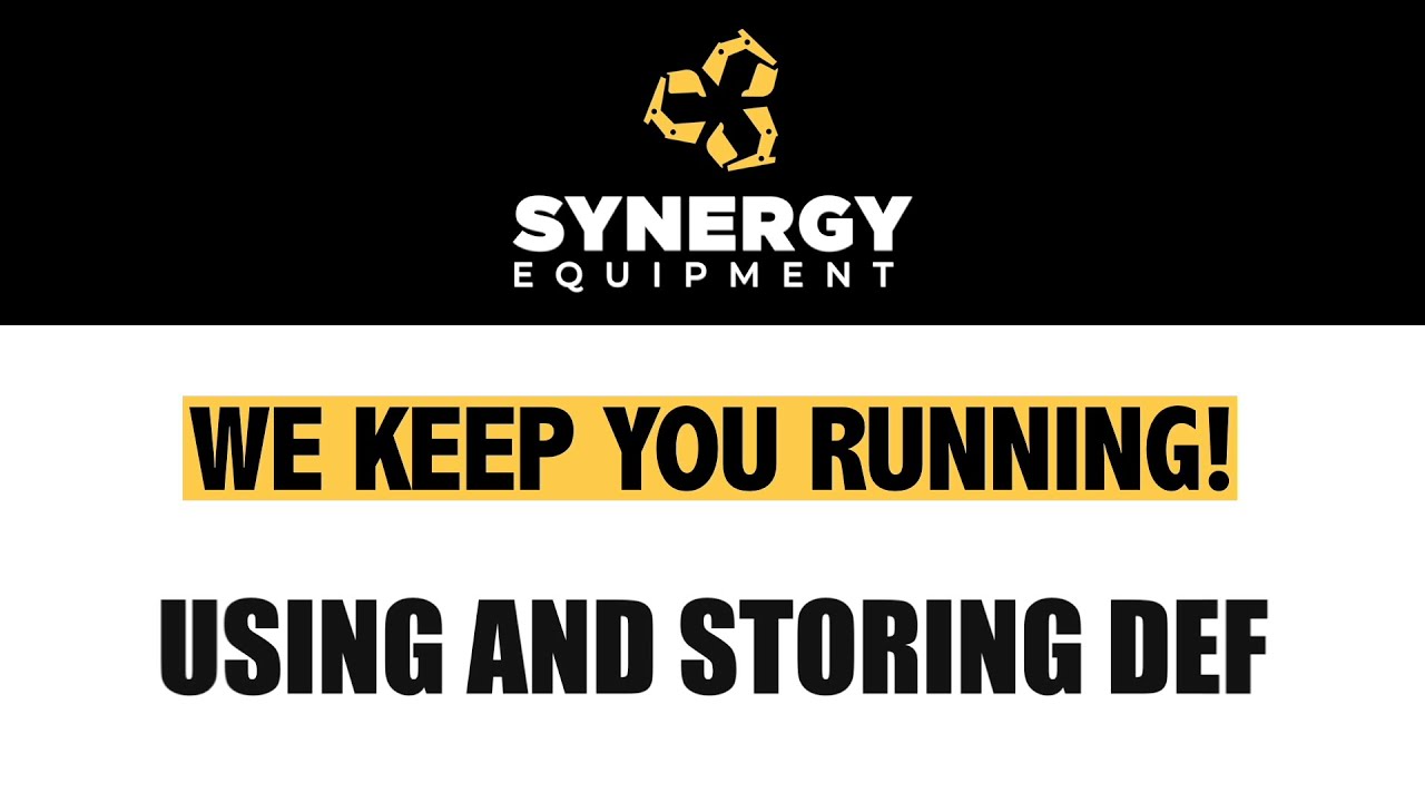Synergy Equipment Using DEF with Rental Equipment - YouTube