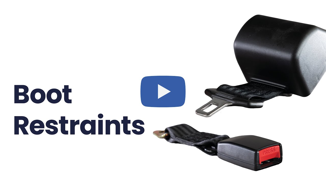 Boot Restraints | Wheelchair Storage from Mobility in Motion - YouTube