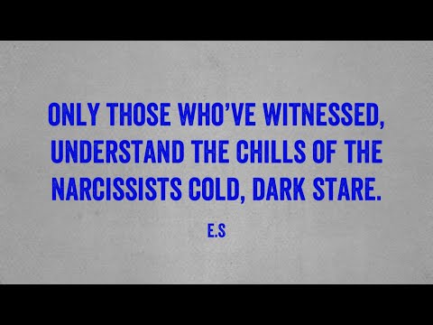 The Narcissists Eyes, That Look, That Glare, The Narcissistic stare ...