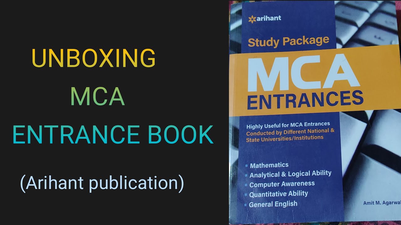 Unboxing Study package of MCA Entrances book 📚 Arihant publication ...
