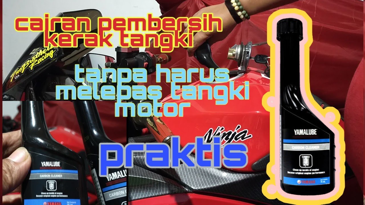 Membersihke kerak tangki motor dengan cairan carbon cleaner - YouTube