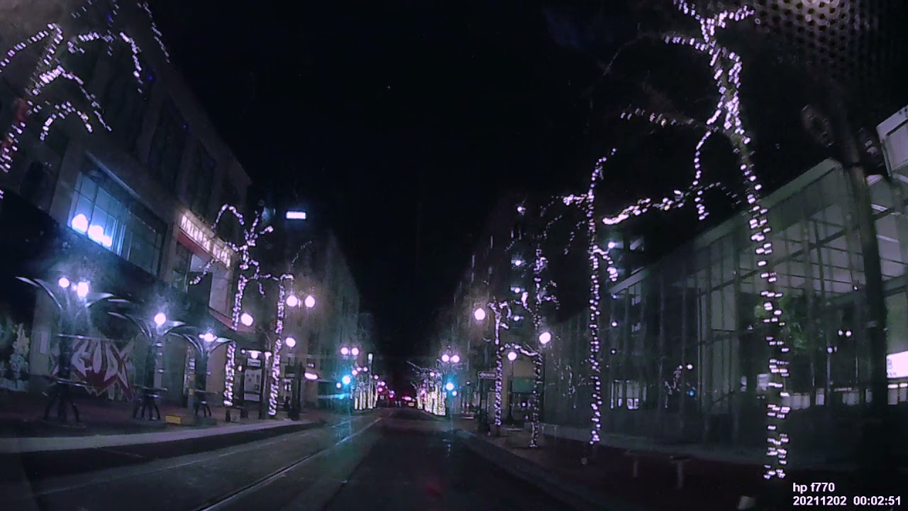 Downtown Portland, Oregon at Midnight 2021.12.02 | Dashcam | 人類群星閃耀時 ...