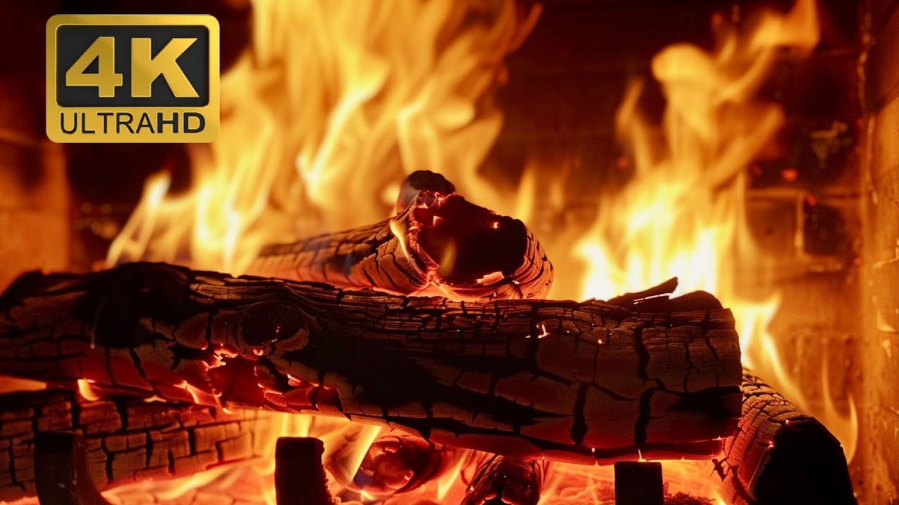 🔥 Warm Glow (12 HOURS) Mesmerizing Fireplace Ambience in 4K. Burning ...
