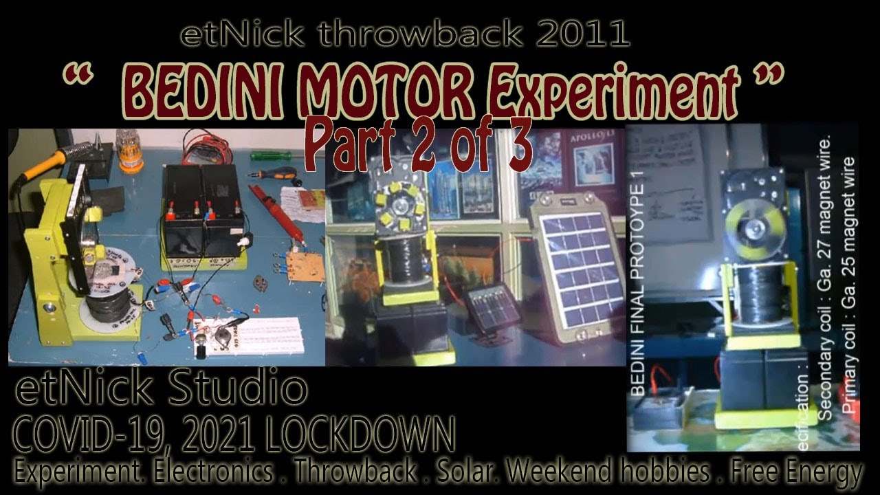 Bedini Motor Experiment/ Part 2 of 3/ Free Energy - YouTube