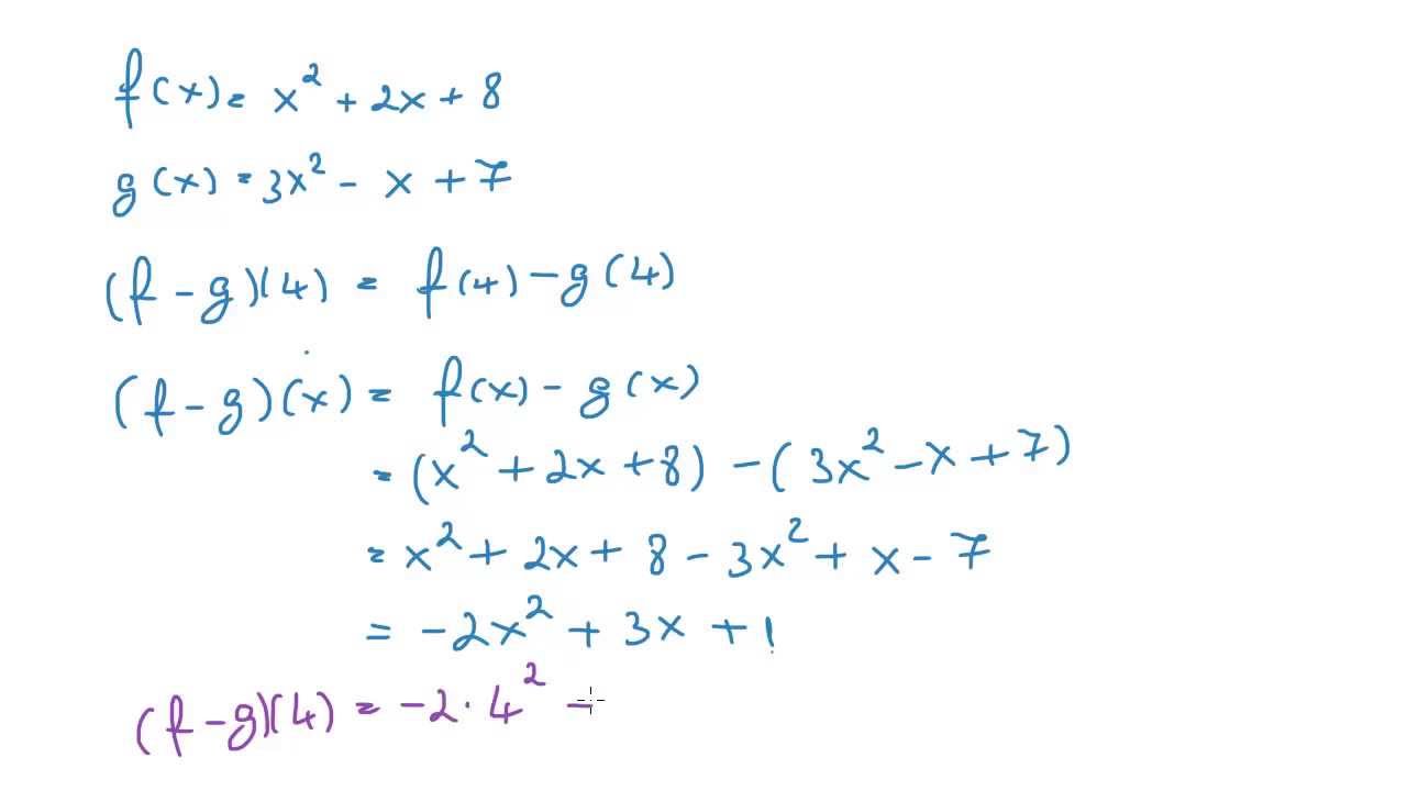 Adunarea si scaderea functiilor - YouTube