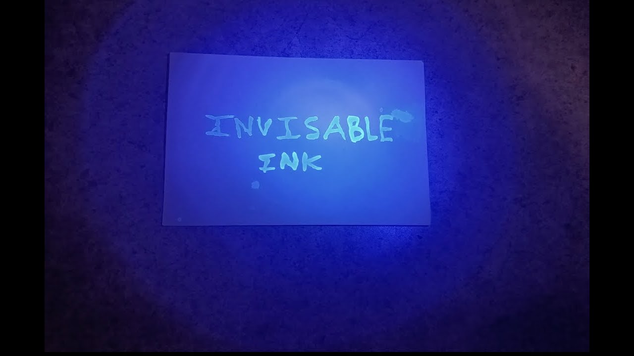 how to make uv invisible ink - YouTube