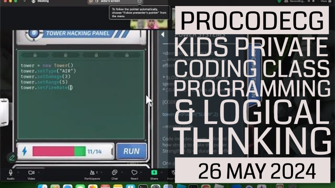 ProCodeCG Kids Private Coding Class - Aidia - Programming & Logical ...