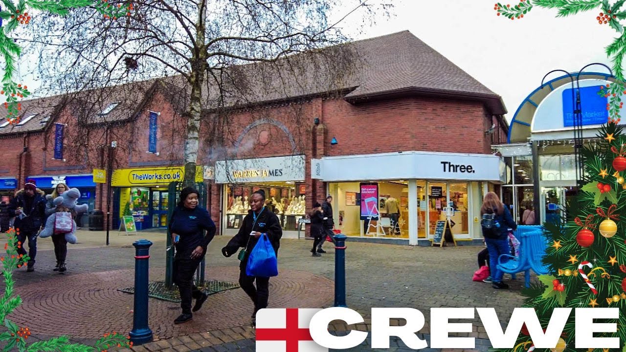 Walk in CREWE England | Town Centre | December 2022 - YouTube