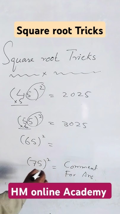 How to find Square Root | Square Root Trick #shorts #squareroottricks - YouTube