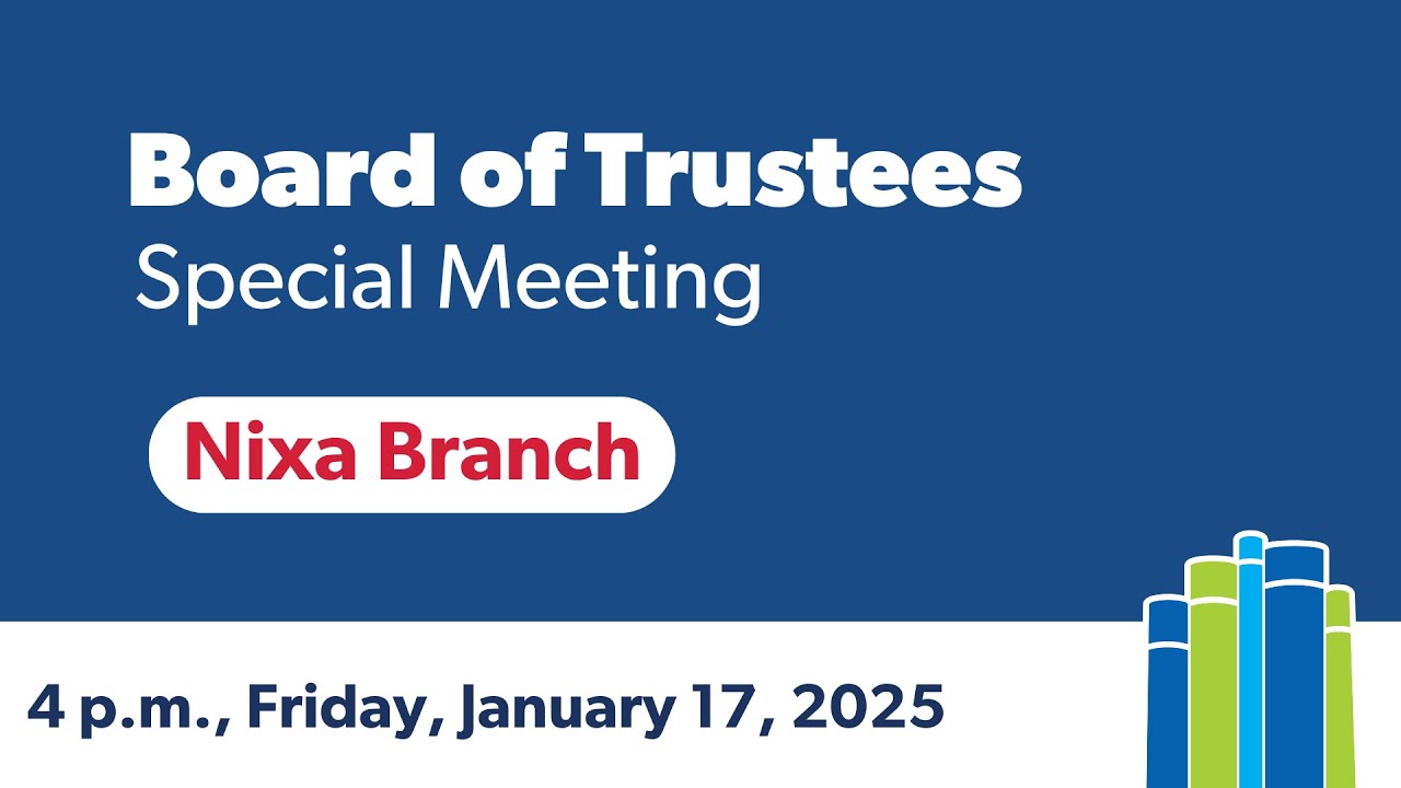 January 17, 2025 Board of Trustees Special Meeting - YouTube