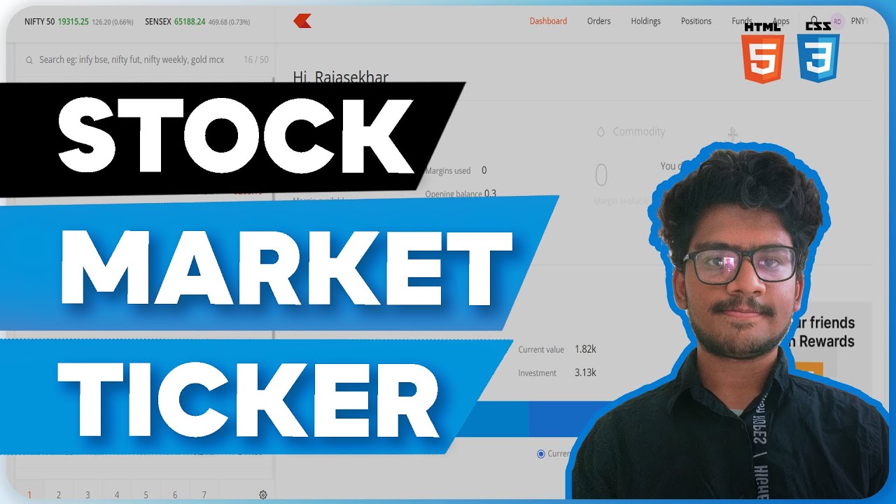 Stock Market Ticker Clone Using Html Css Full Stack Web Development 5647