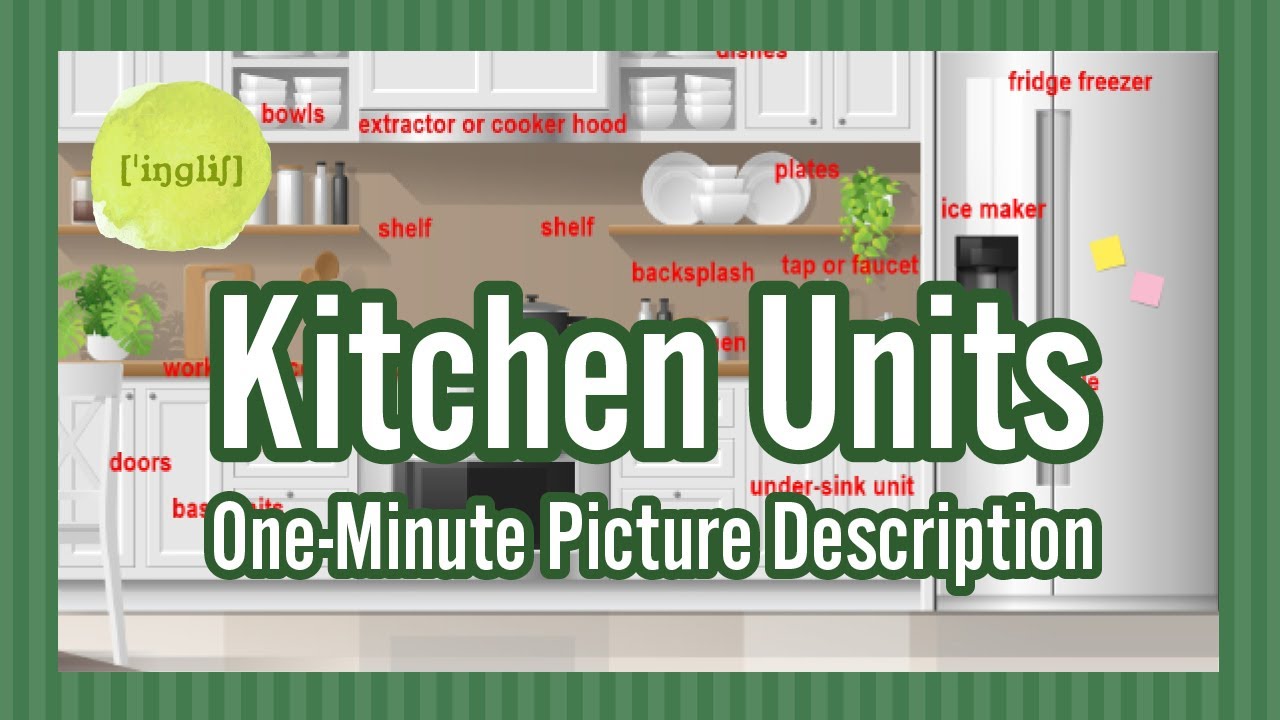 Kitchen Units - One-Minute Picture Description (Vocabulary Booster ...