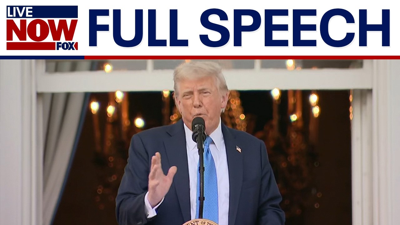 President Trump speaks at a Summer Soirée at the White House | LiveNOW ...