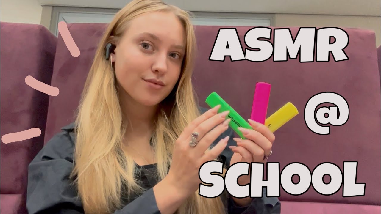 I tried ASMR @ school 😳 (LoFi) - YouTube
