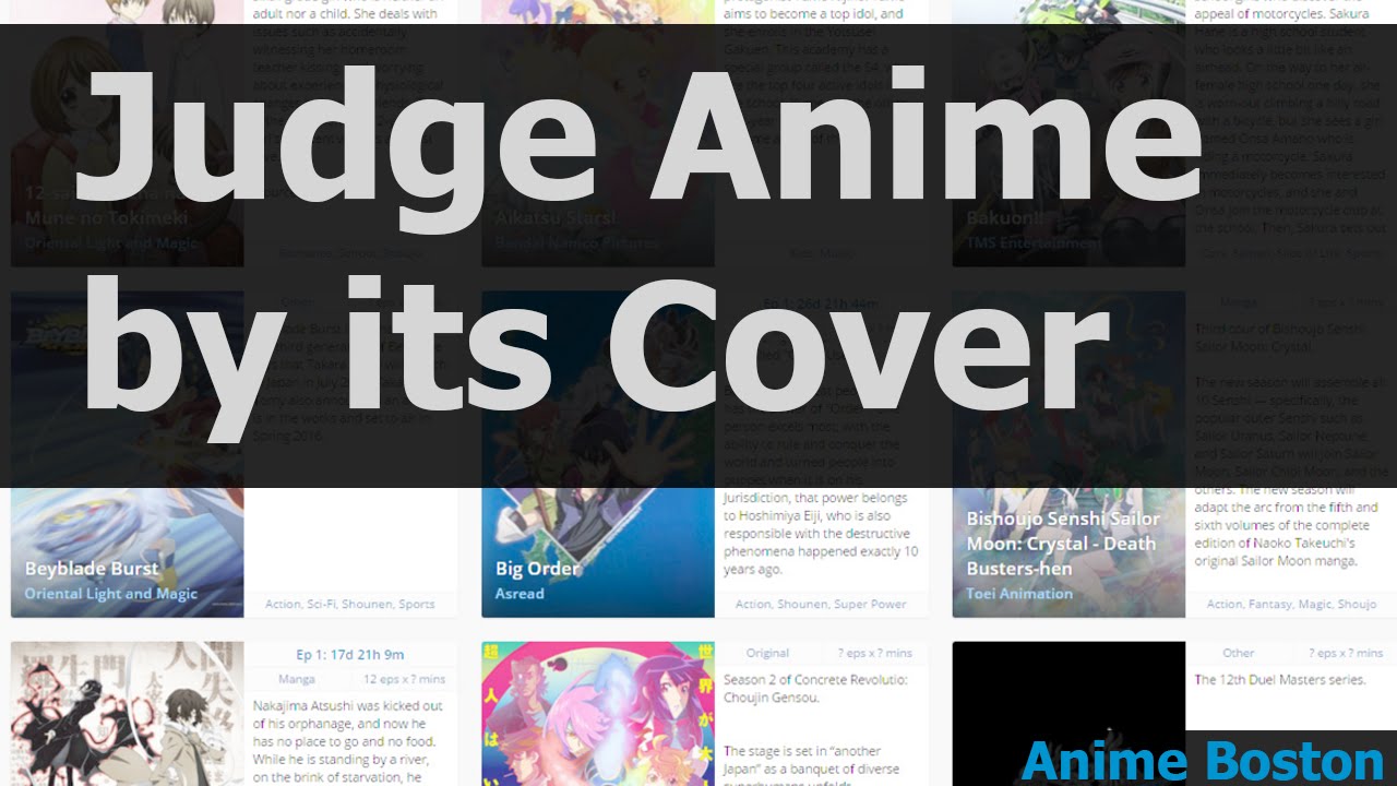 Judge Anime by its Cover - Spring 2016 - YouTube