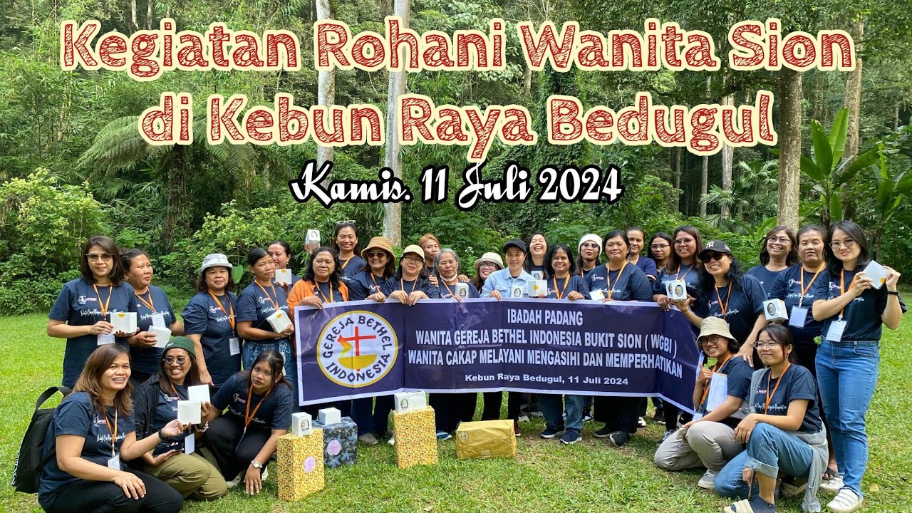 Kegiatan Rohani Wanita Sion di Kebun Raya Bedugul - YouTube