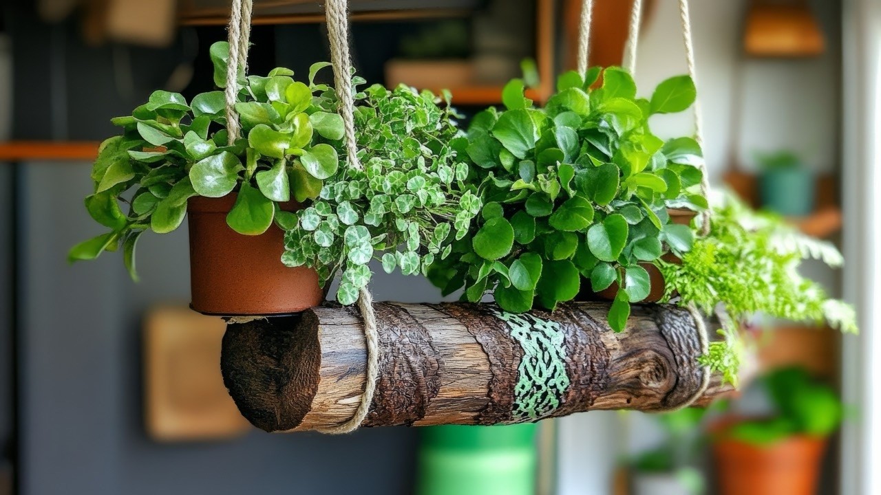 This Old Tree Branch Became Beautiful Indoor Hanging Plant Decor — So ...
