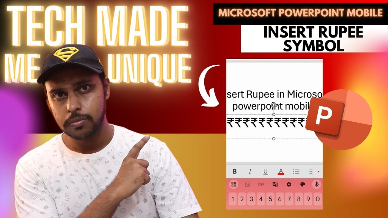 How to insert Rupee symbol in Microsoft powerpoint mobile | insert ...