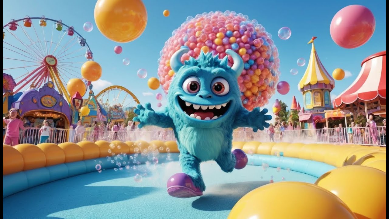 Bubble Monster Stomps Around! | Fun Monster Song for Kids | Sing-Along ...