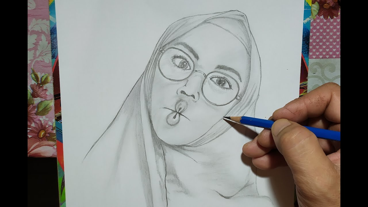 Menggambar sketsa RIA RICIS - YouTube