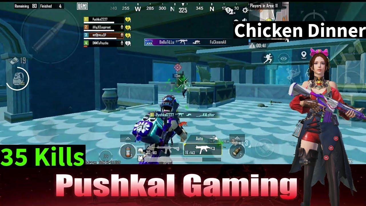 35 KILLS GAMEPLAY 🔥 | CHICKEN DINNER 🔥 | PUSHKAL GAMING - YouTube