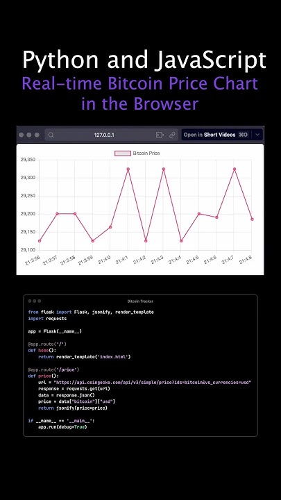 Real-time Bitcoin Price Chart with Python and JavaScript - YouTube