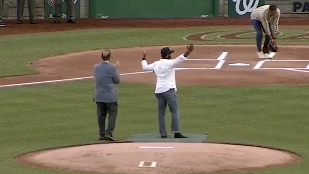 Bailey Throws the First Pitch - Check out Capitol Police officer David ...