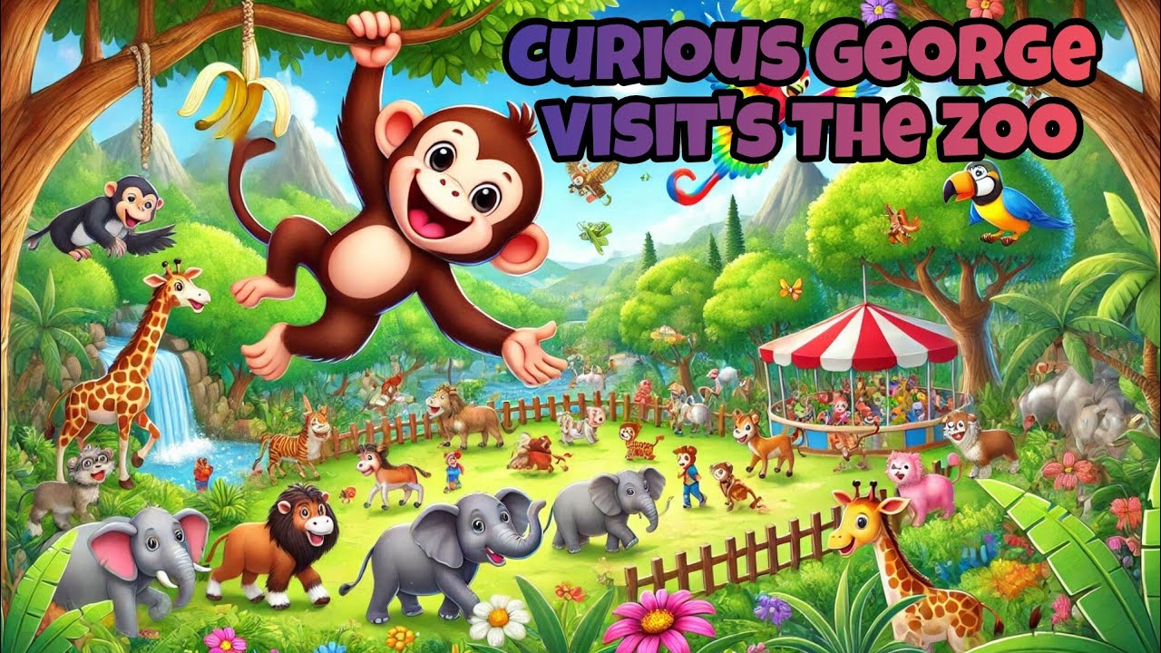 Curious George Visit's The ZOO|| Kids Story Time #childrensstories # ...