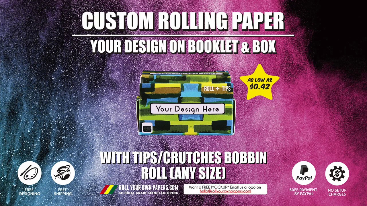 Custom Rolling Paper - Bobbin Roll with CRUTCHES! - YouTube