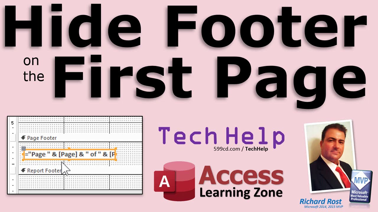 How to Hide the First Printed Page in your Microsoft Access Reports. Page Number, Total Page ...
