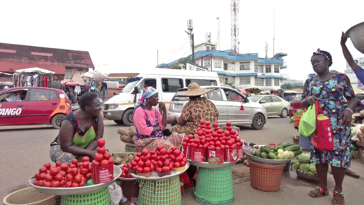INSIDE CHEAP FOOD MARKET IN GHANA ACCRA, AFRICA - YouTube