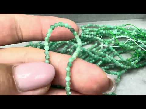 Изумруд нить 2 мм 40 см ИЗУ016
