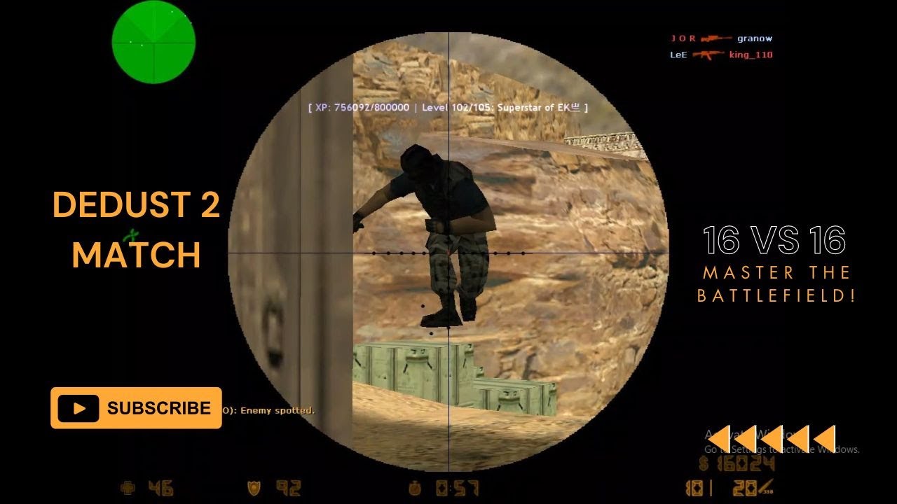 Counter-Strike 1.6 - Legendary 16 vs 16 Match Gameplay - YouTube