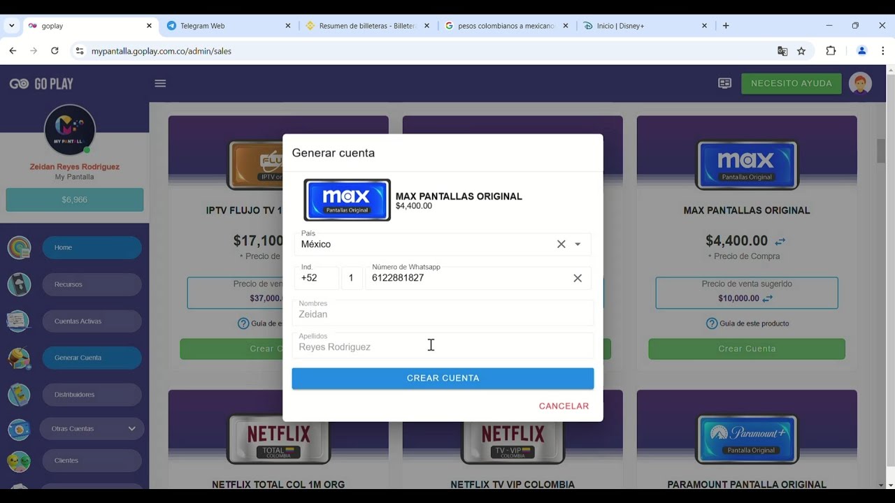 ¿Cómo Generar Cuentas De Streaming En Go Play? - YouTube