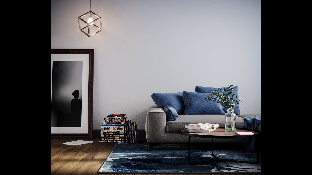 Corona Renderer- Basic sitting room - YouTube