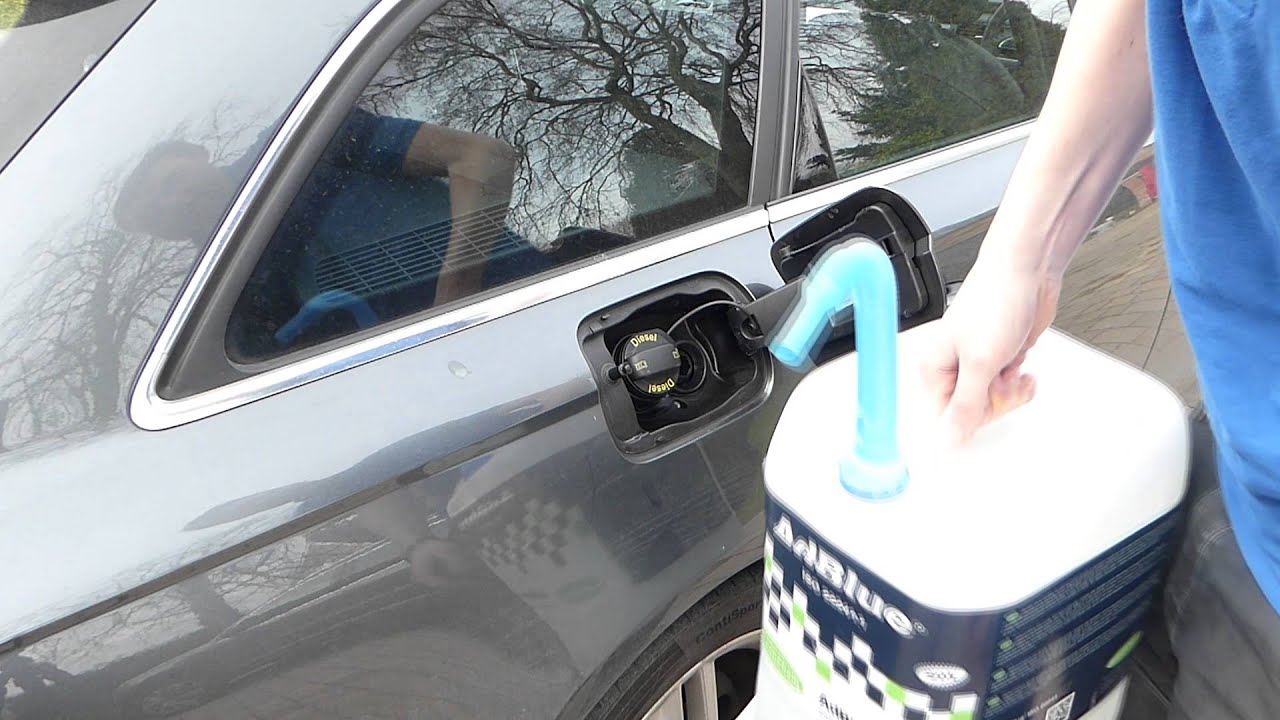 How to refill your AdBlue tank with a 20L Container - YouTube