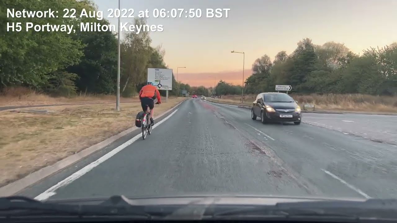 short drive home at dawn in milton keynes after the nightshift - YouTube