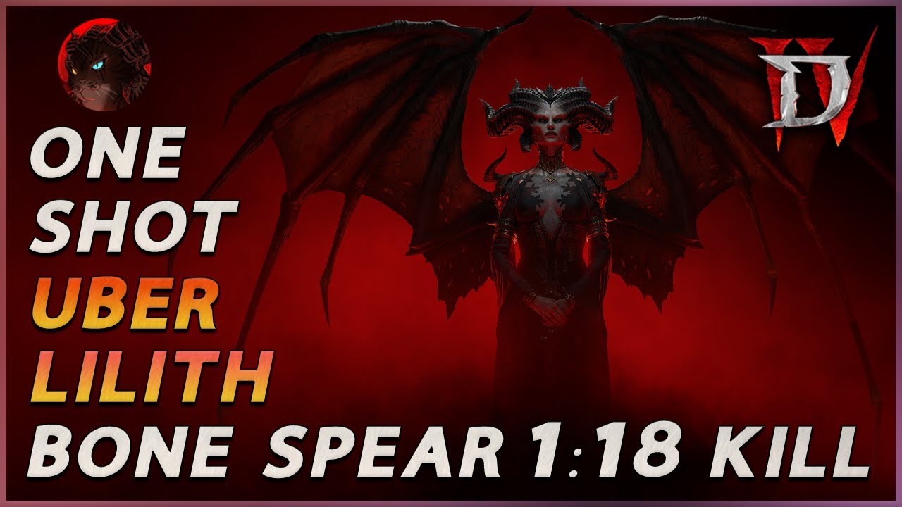 Uber Lilith w/Bone Spear Necromancer (6 SECOND 1st Phase) | 1:18 KILL ...