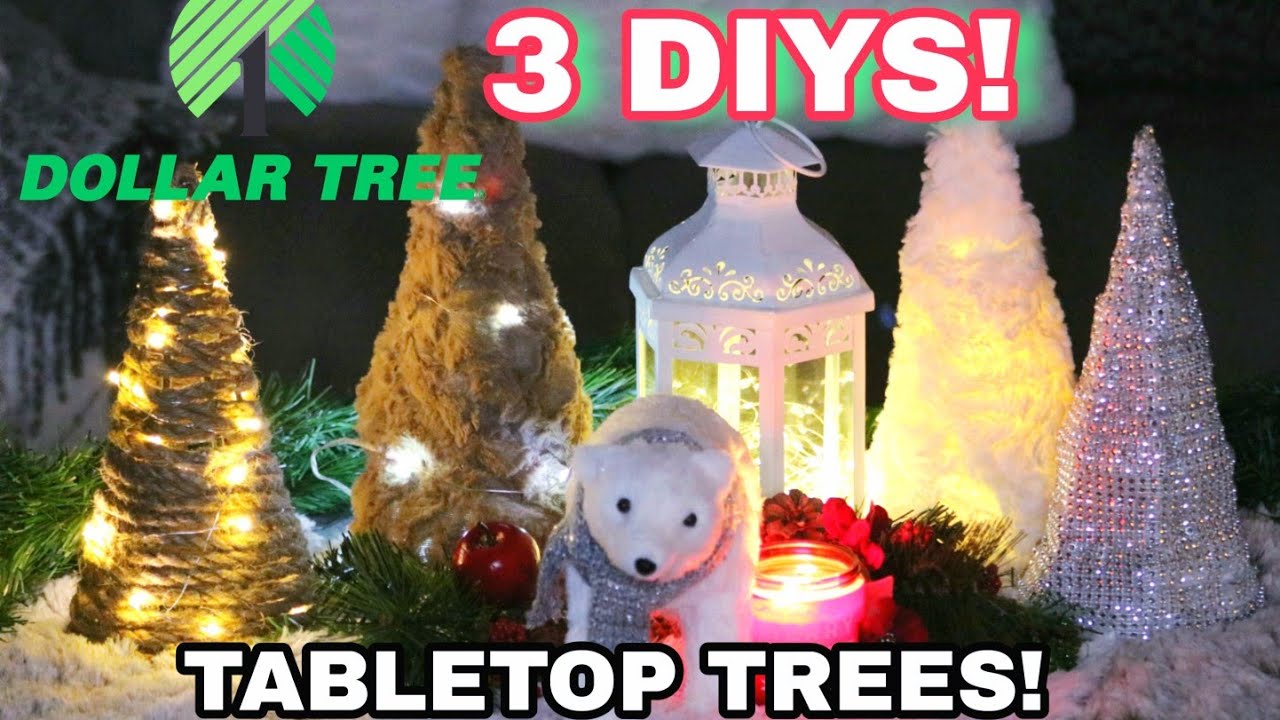 DOLLAR TREE CHRISTMAS DIY | 2019 Christmas Decor | Table Top Trees ...