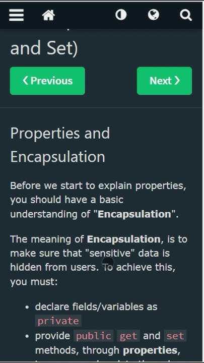 Properties And Encapsulation In C Sharp Programming Languagearvindprogramming Youtube