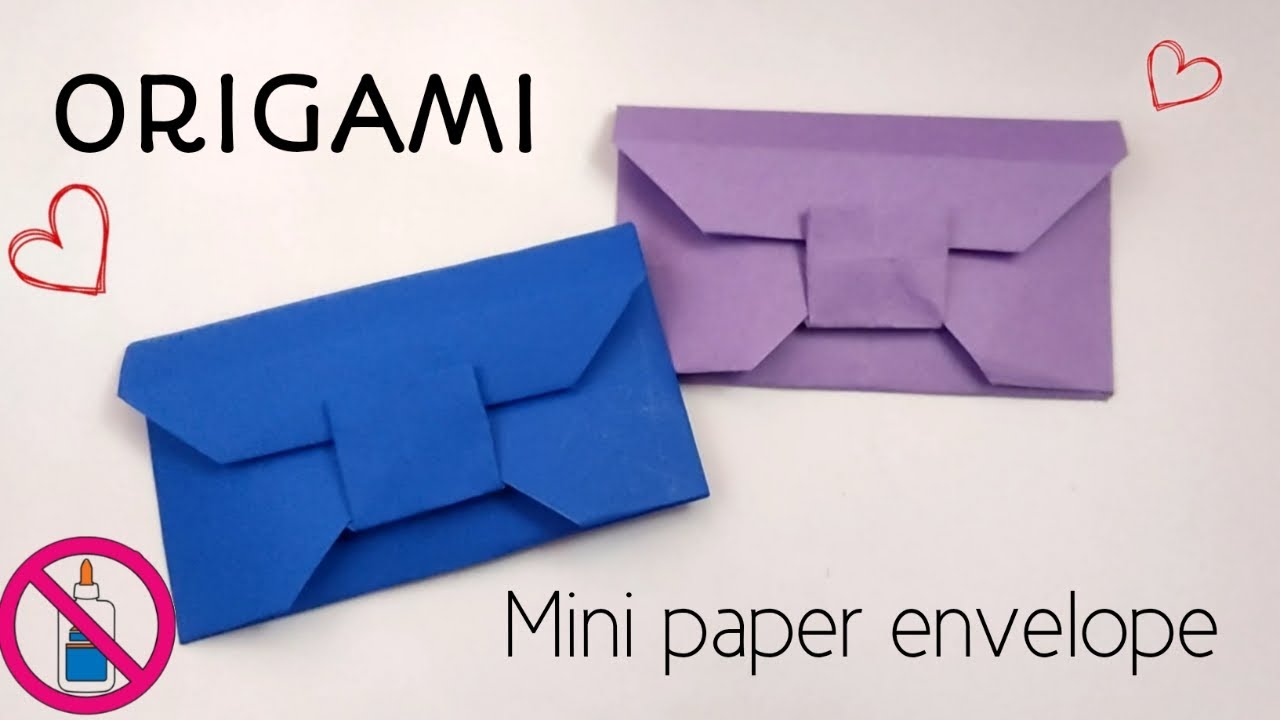 How To Make Mini Paper Envelope | Origami envelope | No Glue | The Easy ...