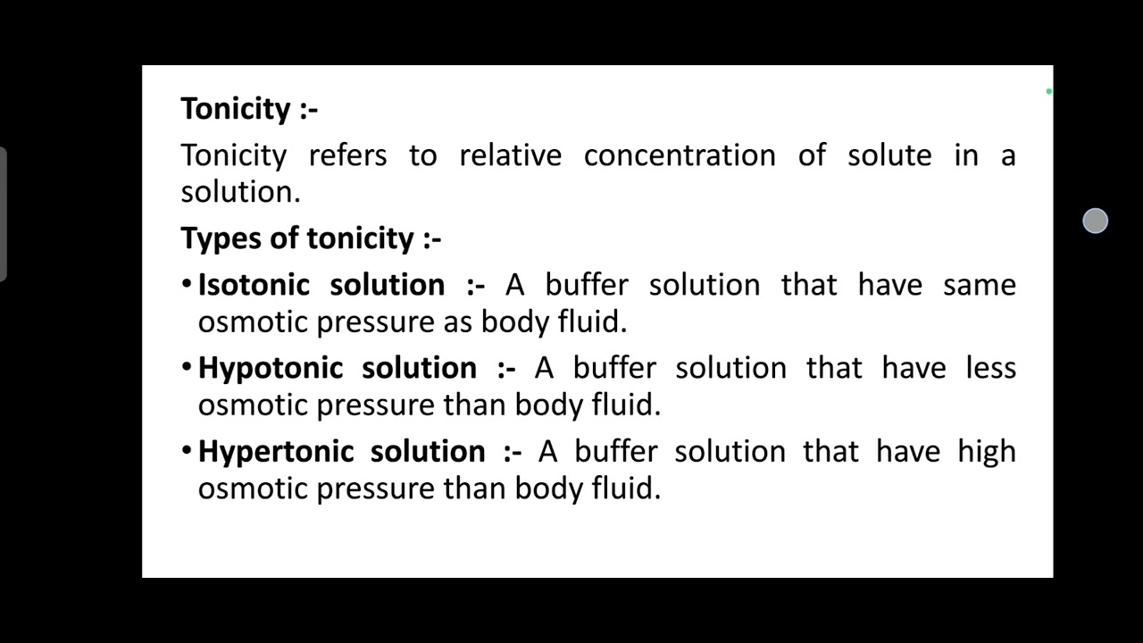 "Buffer solutions :- Preparation, stability and tonicity" in ...