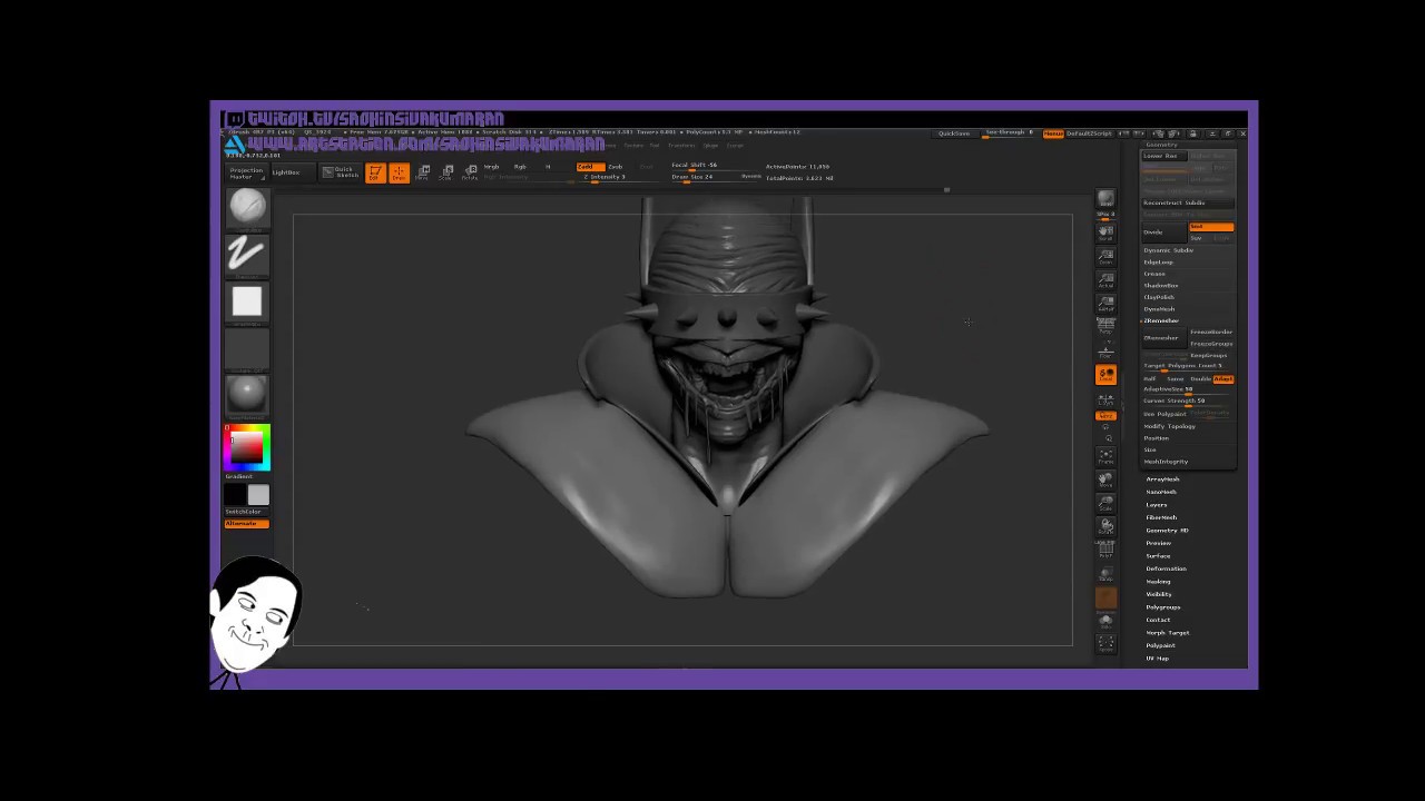 Sculpting Batman in Zbrush - YouTube