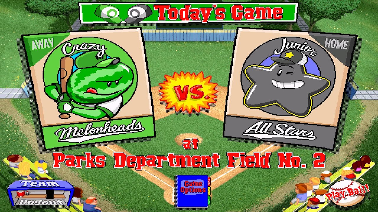 Backyard Baseball (1997) | S2 | Game 12 | MELONHEADS @ ALL STARS - YouTube