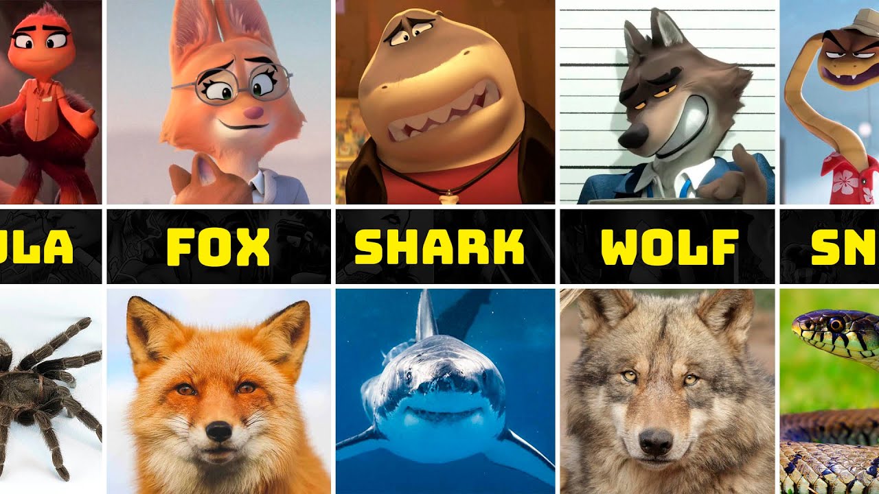 The Bad Guys Characters in Real Life - YouTube