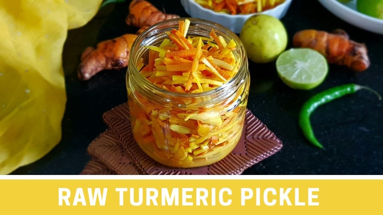 Fresh Turmeric pickle | Gujarati Kachchi Haldi pickle | Raw turmeric ...